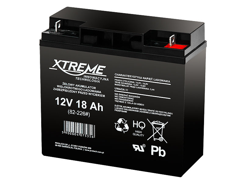 Xtreme, akumulator żelowy 12V 18Ah XTREME - Xtreme | Sklep EMPIK.COM