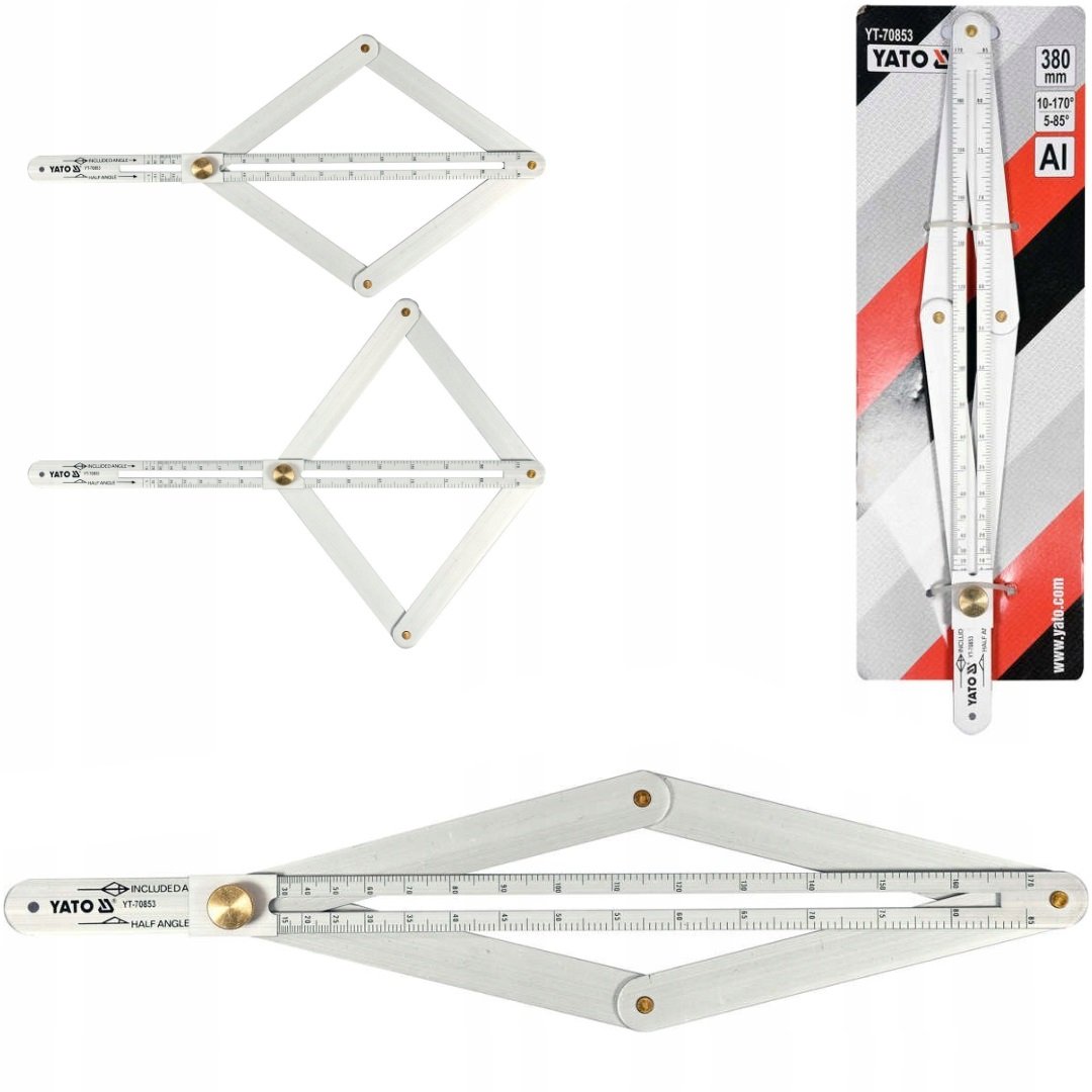 Yato Kątomierz Regulowany Stolarski Aluminiowy Ruchome Ramiona Yt-70853 ...