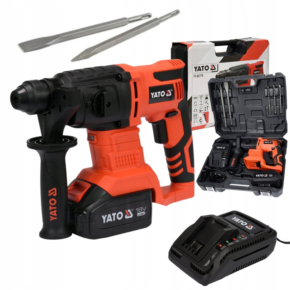 YATO MŁOTOWIERTARKA SDS PLUS 18V 3,0Ah BMC YT-82770 - Yato | Sklep ...