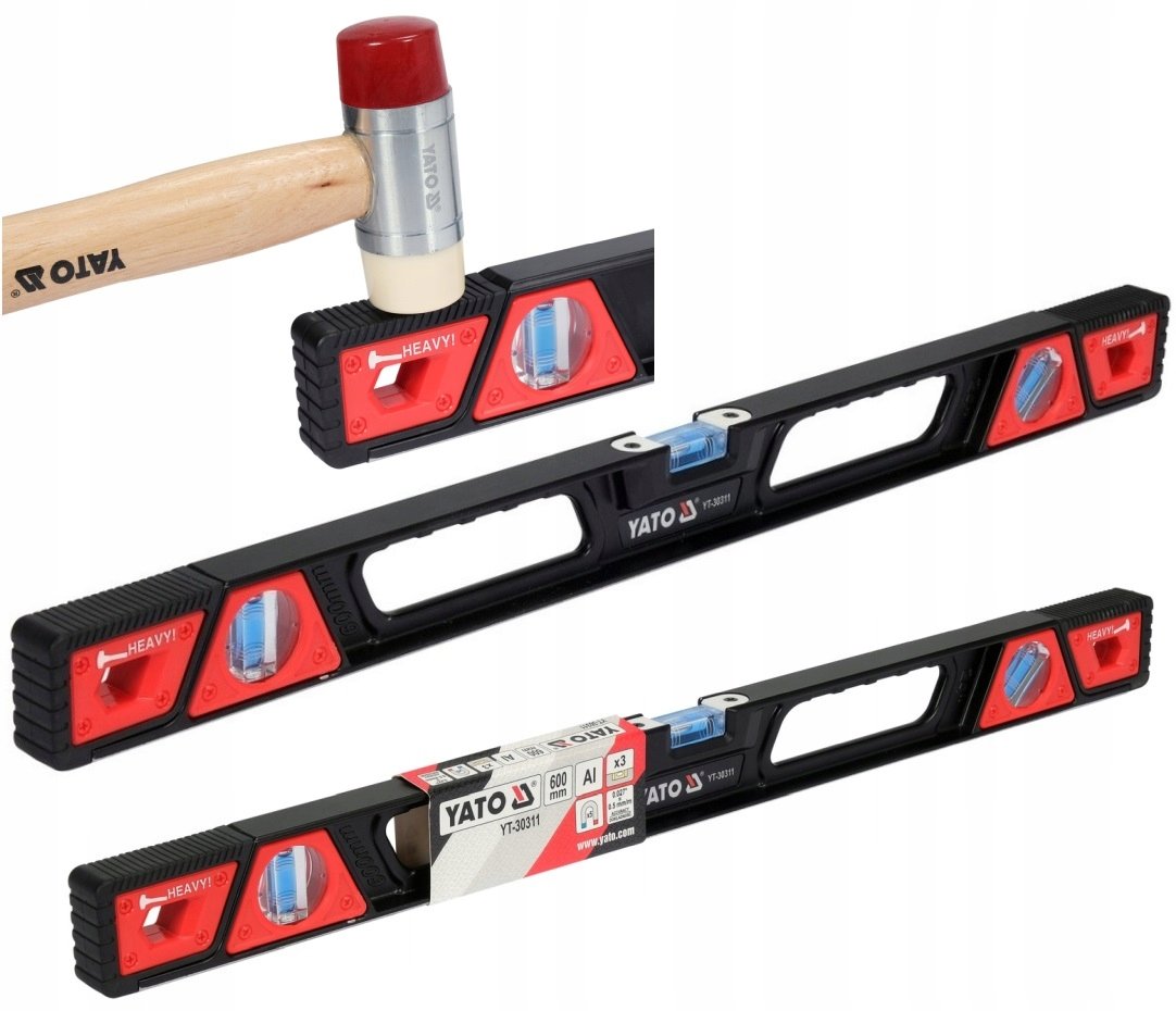 Yato Poziomnica Magnetyczna 60 Cm Aluminiowa Wstrząsoodporna Odboj ...