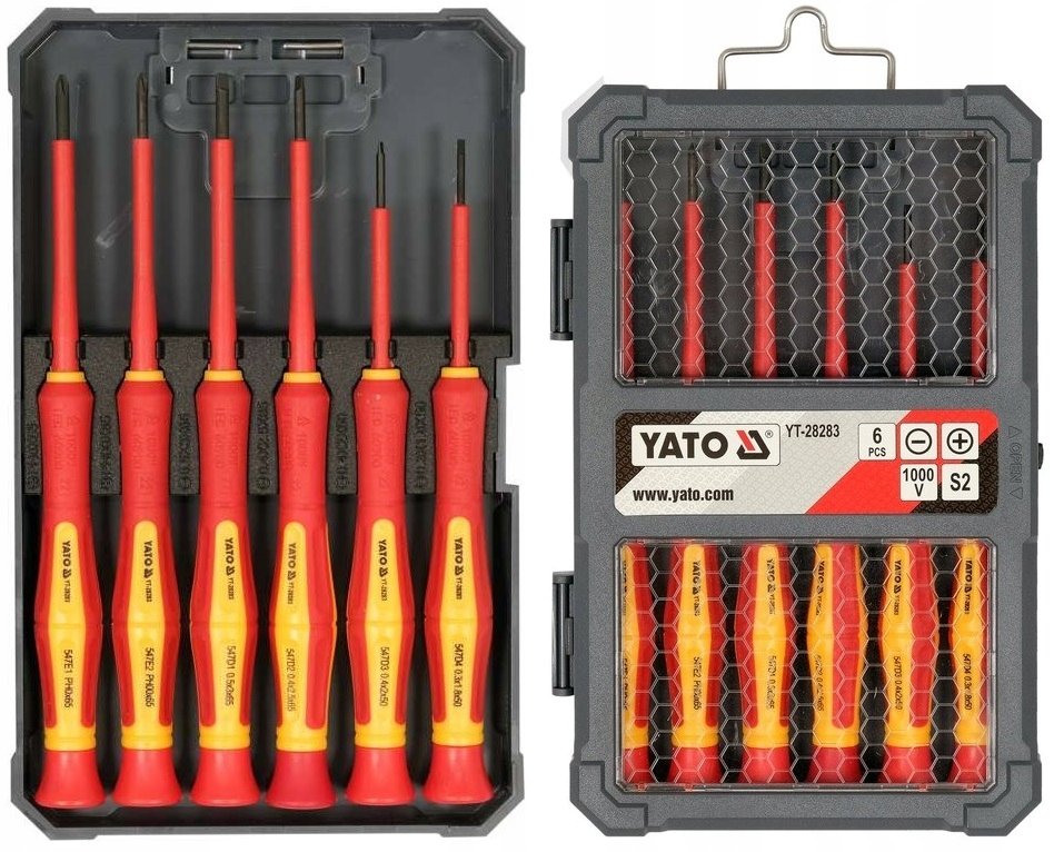 Yato Wkrętaki Precyzyjne Izolowane Płaskie Groty Ze Stali Ph 6 El Yt ...