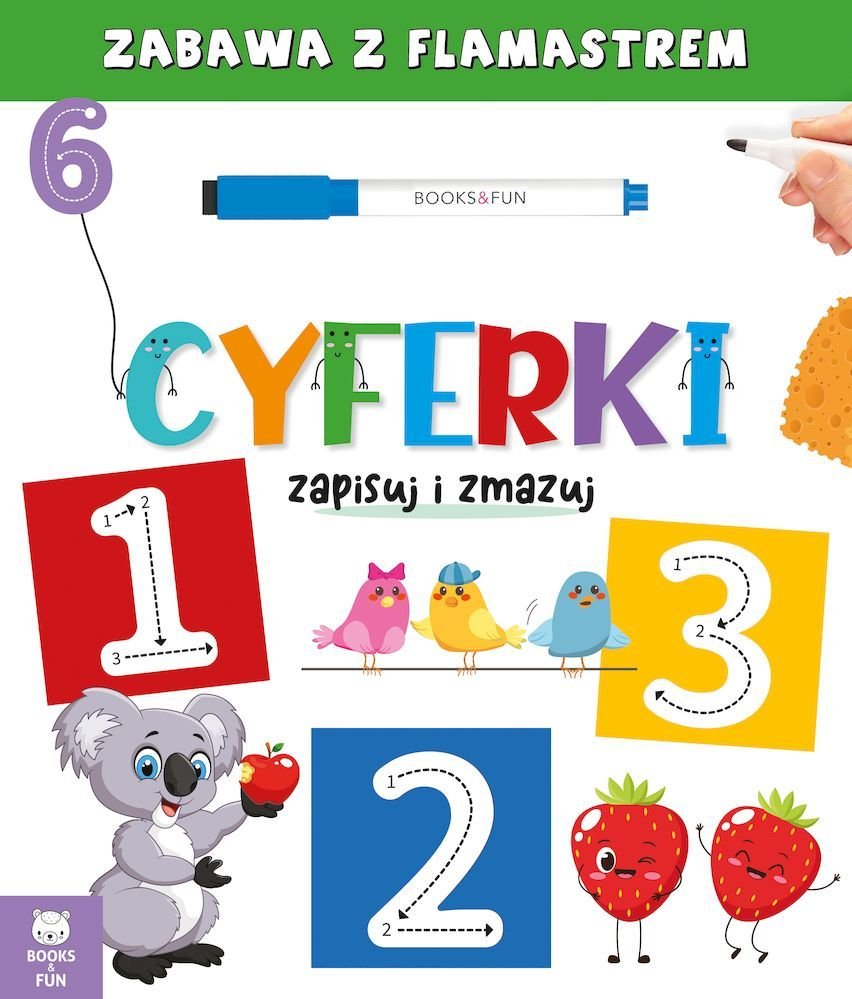 Zabawa z flamastrem. Cyferki. Wydawnictwo Books and Fun - Inna marka | Prasa Sklep EMPIK.COM