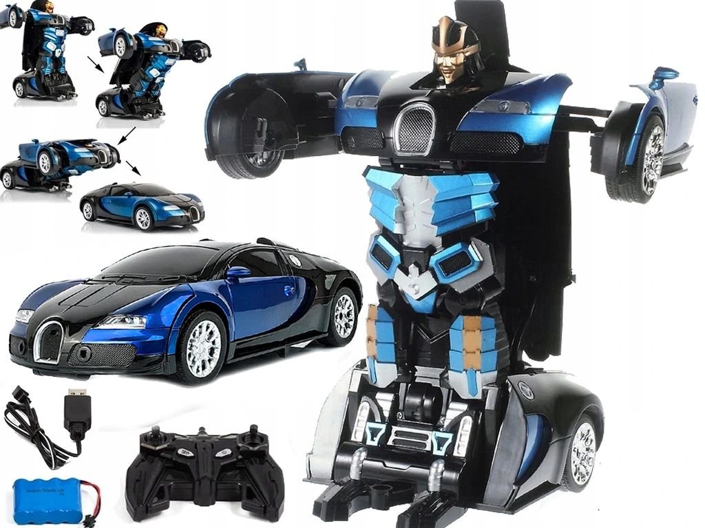 Zabawka 2w1 Robot + Auto ”niebieski” - BK | Sklep EMPIK.COM