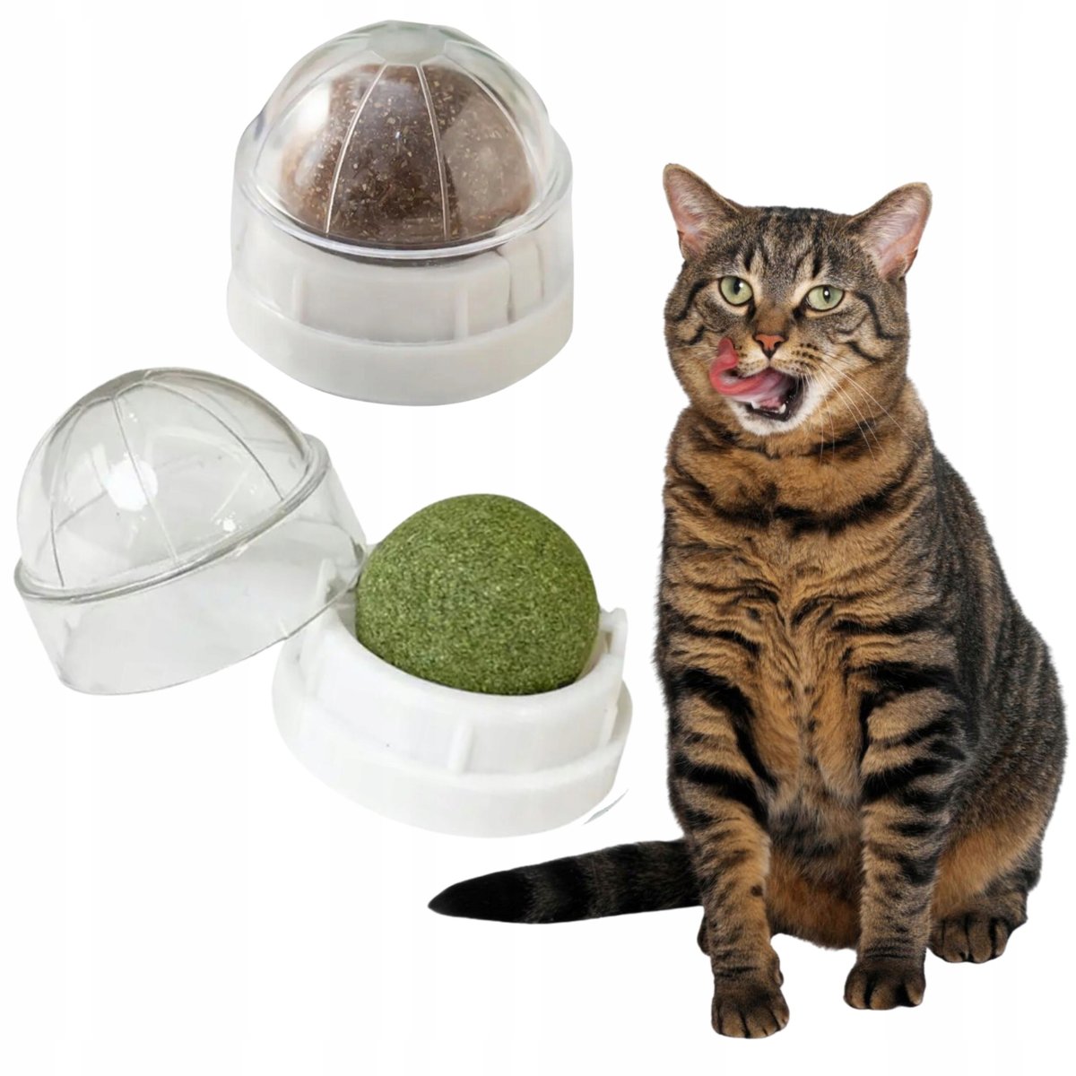 Zabawka dla kota KOCIMIĘTKA interaktywna obrotowa LIZAK w KULCE z miętą ...