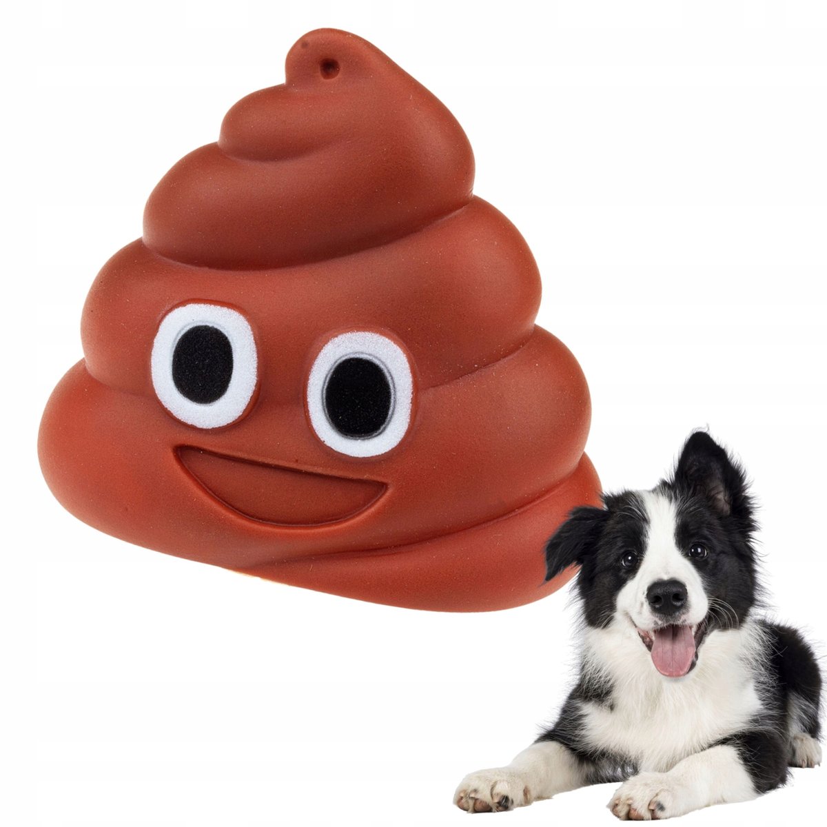 Zabawka dla psa KUPA POO piszcząca gumowa zabawka kupka dla psiaka POOP ...