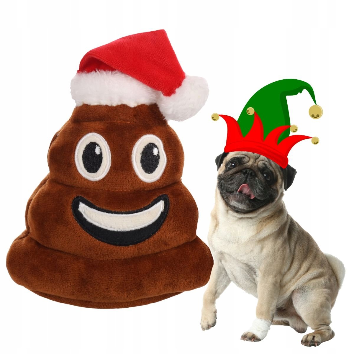 Zabawka Dla Psa Świąteczna Kupa Poop Piszcząca Maskotka Na Święta ...