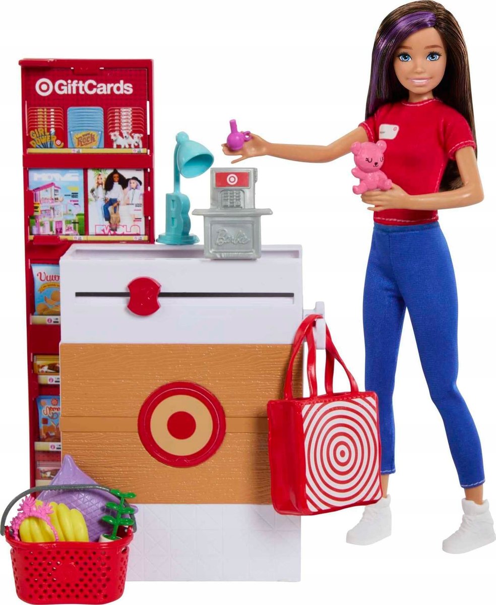 Zabawki Barbie, lalka Skipper i zestaw do pracy w Target First Jobs ze ...