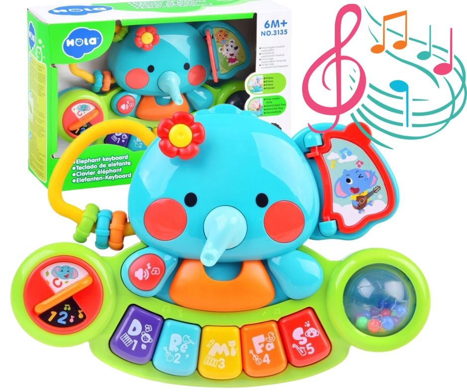 Zabawki Sensoryczne Dla Dzieci 6-12 Miesięcy Dżwięki Melodie Światło Pianinko - Inna marka ...