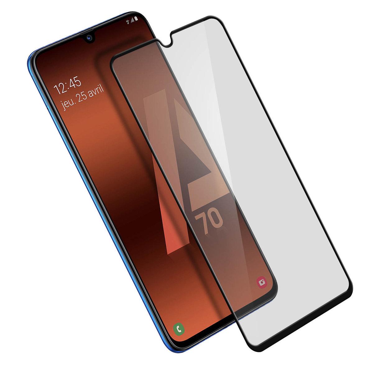 Zabezpieczenie ekranu Galaxy A70 ze szkła hartowanego ze ściętymi ... Zabezpieczenie ekranu Galaxy A70 ze szkła hartowanego ze ściętymi ...