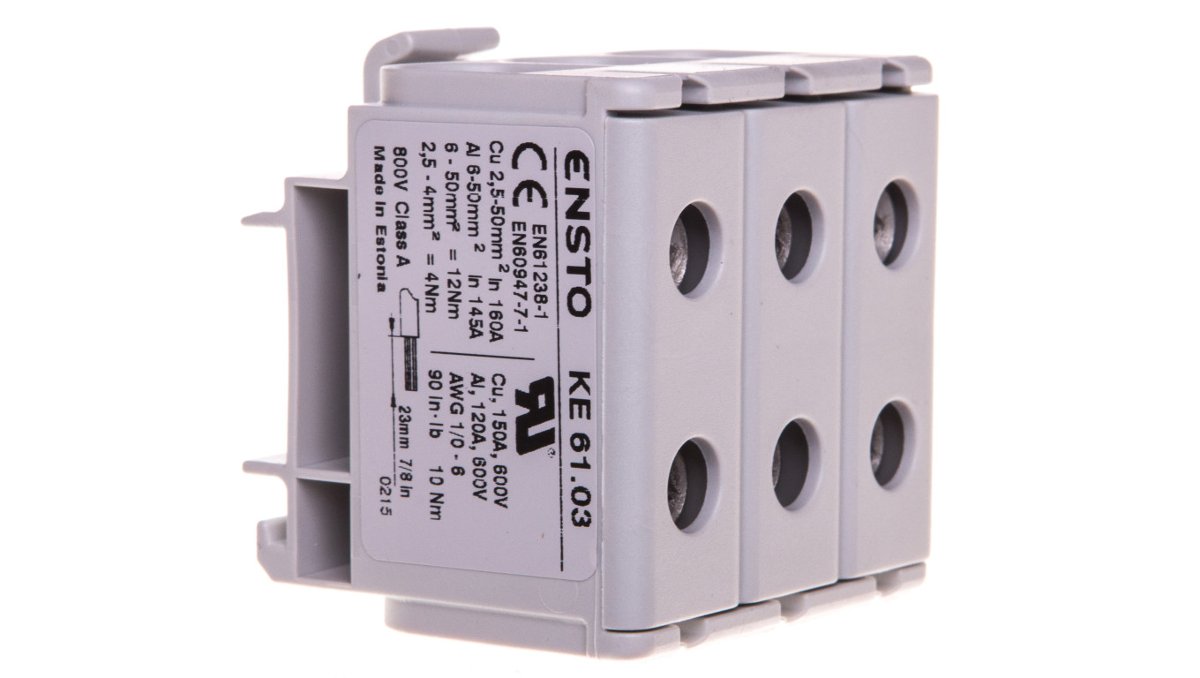 Zacisk trojtorowy KE-61.03 szary (2,5-50mm) - ENSTO | Sklep EMPIK.COM