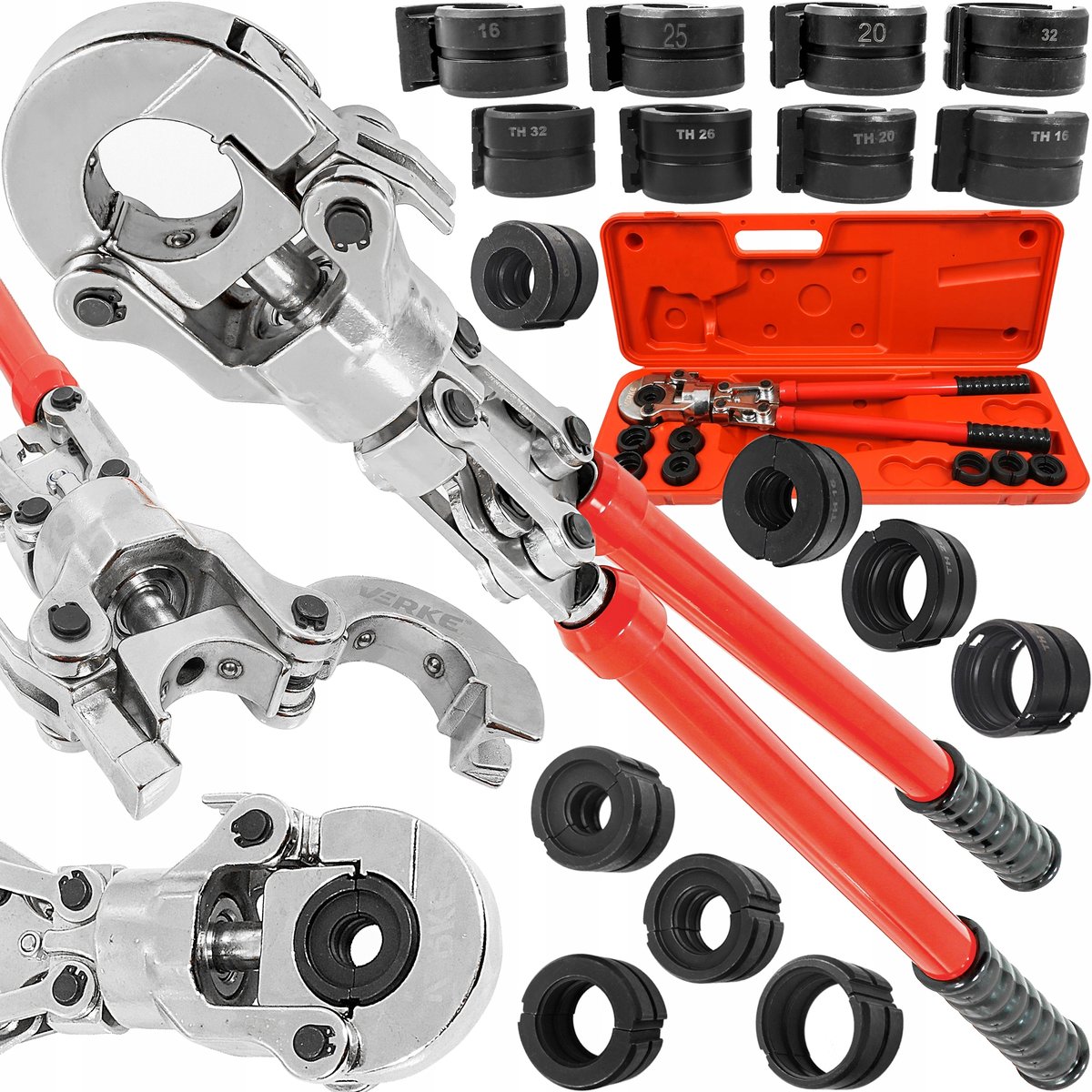 ZACISKARKA DO RUR PEX PRASKA PRASA HYDRAULICZNA Z OBROTOWĄ GŁOWICĄ 16 ...