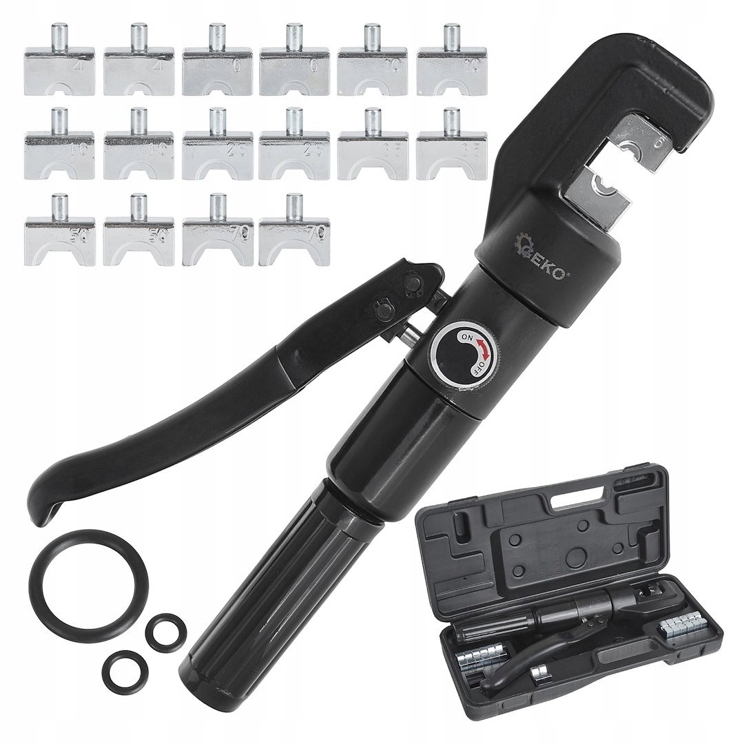 Zaciskarka hydrauliczna do kabli 6T 4-70mm2 matryce +walizka G00899 ...