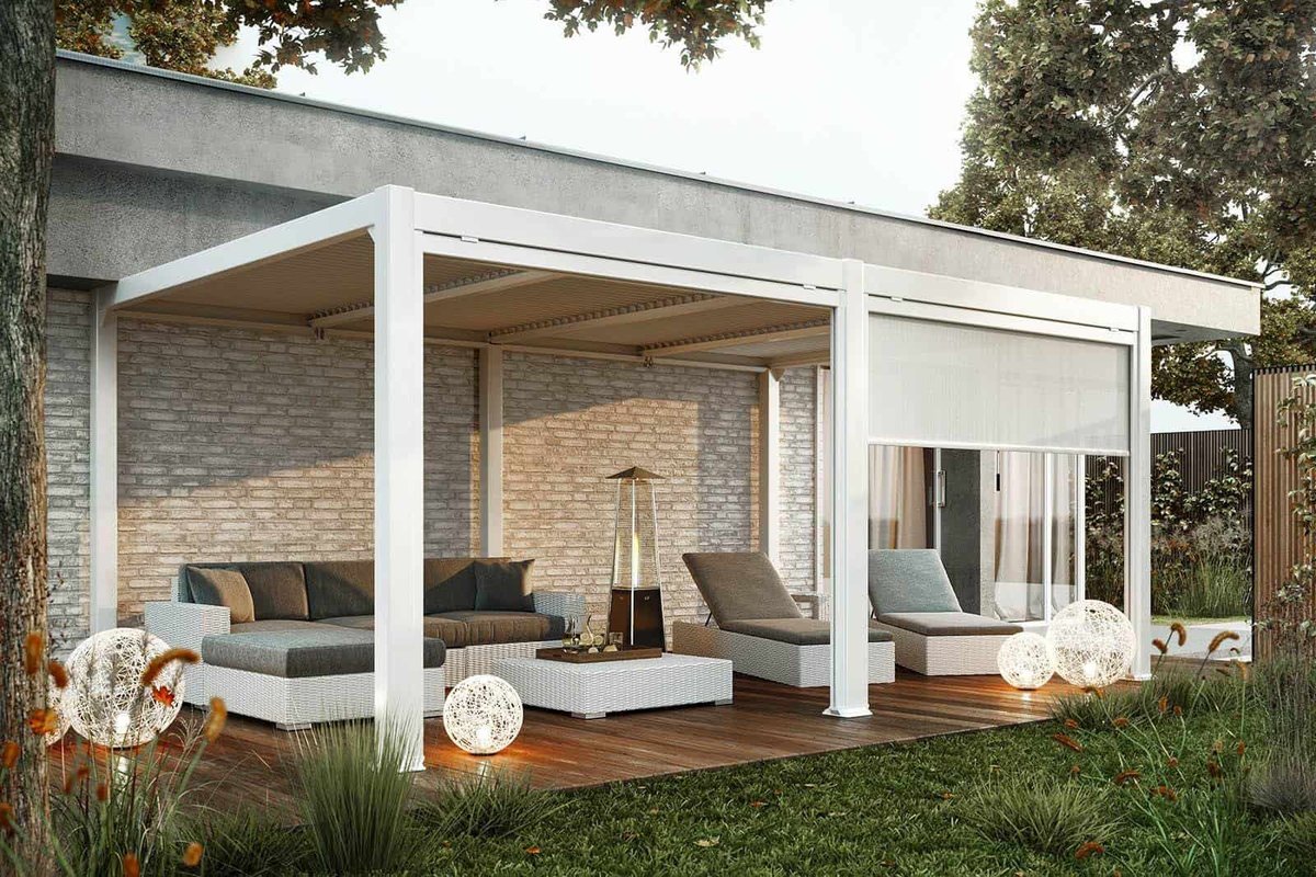 Zadaszenie Tarasowe Perara 530 X 360 X 250Cm Białe - Zumm | Sklep EMPIK.COM