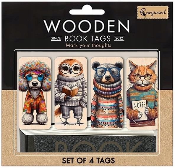 Zak adki drewniane do ksi ki Zwierzaki - Cozywood | Sklep EMPIK.COM
