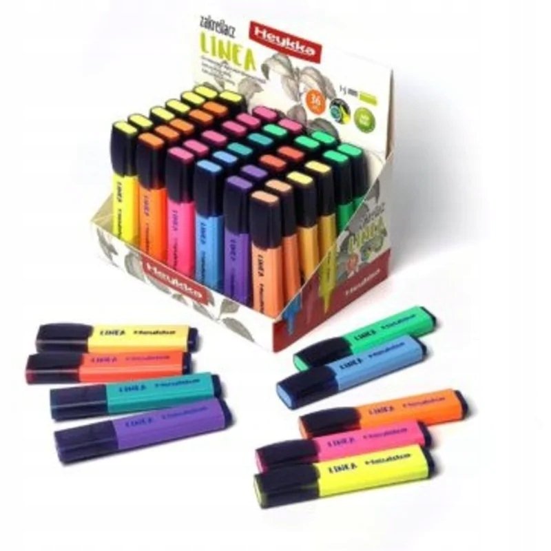 Zakreślacz Klasyczny Linea Mix Kolor 10 Kolorów Heykka 36 Sztuk ...
