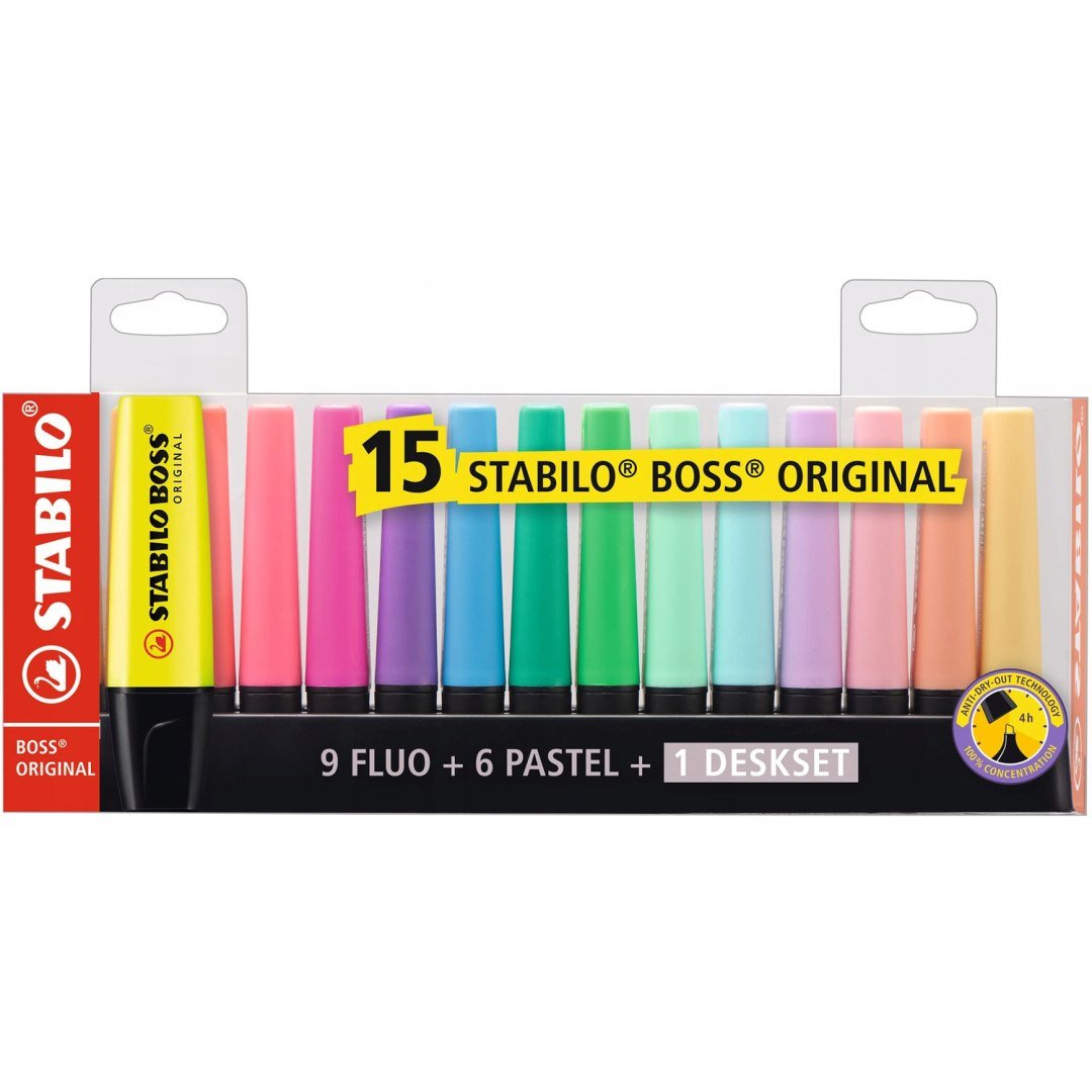 Zakreślacz Stabilo Boss 15Kol. W Etui 7015-01-5 - Stabilo | Sklep EMPIK.COM