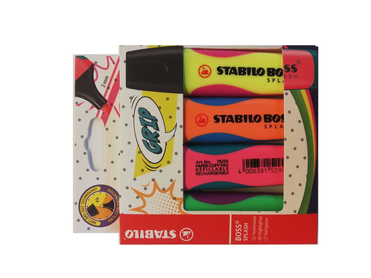 Zakreślacz Stabilo Boss 75/4 4Pak Splash - Stabilo | Sklep EMPIK.COM