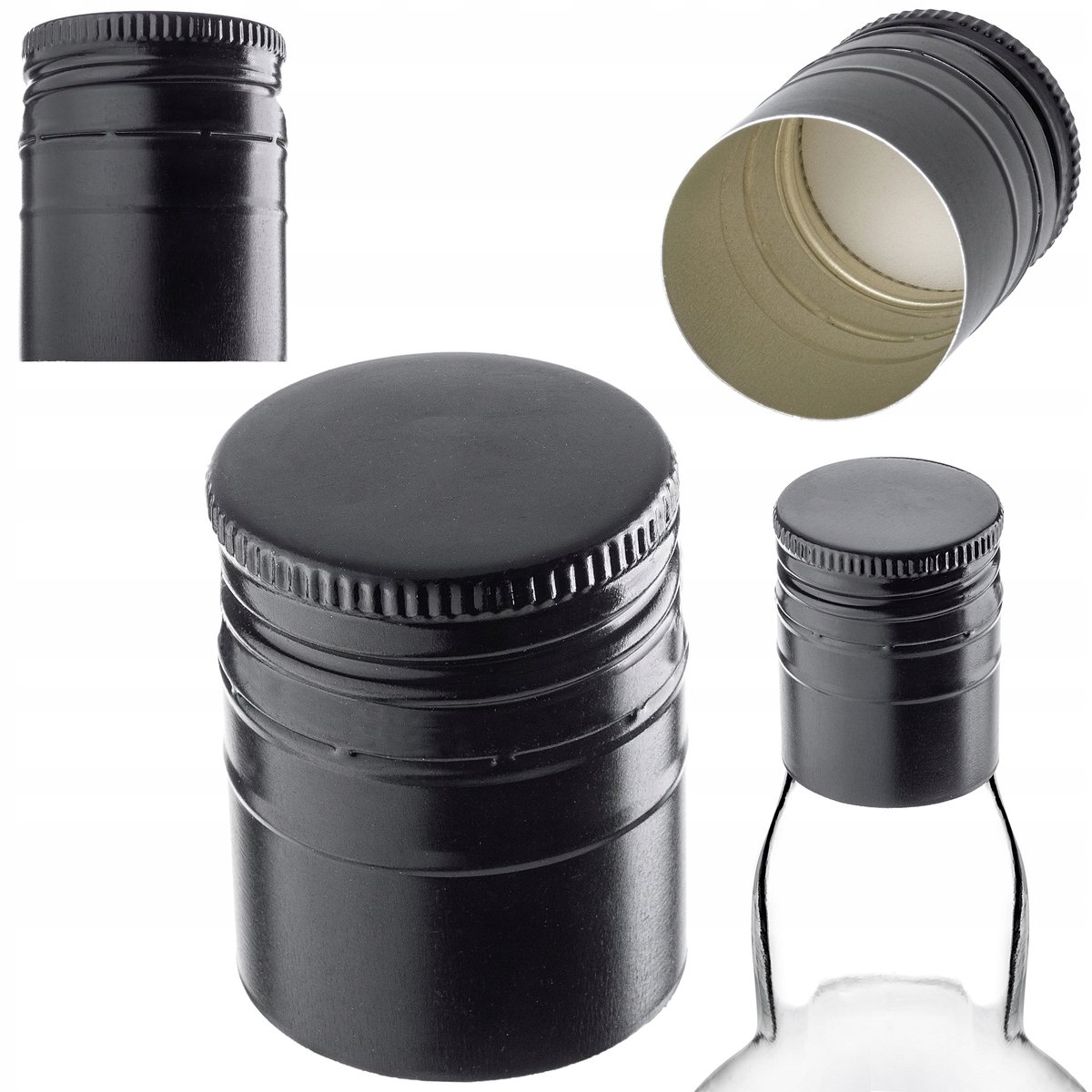 ZAKRĘTKI DO BUTELEK fi28 NAKRĘTKI NA BUTELKI ZAKRĘTKA 100 szt KAPSLE ...