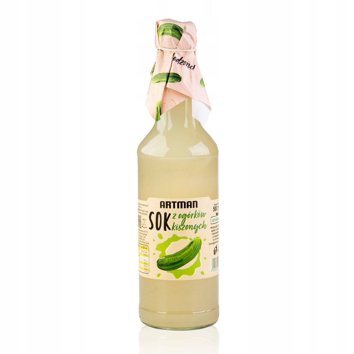ZAKWAS 100% SOK Z KISZONYCH OGÓRKÓW 500 ml NATURALNY PROBIOTYK DETOKS ...