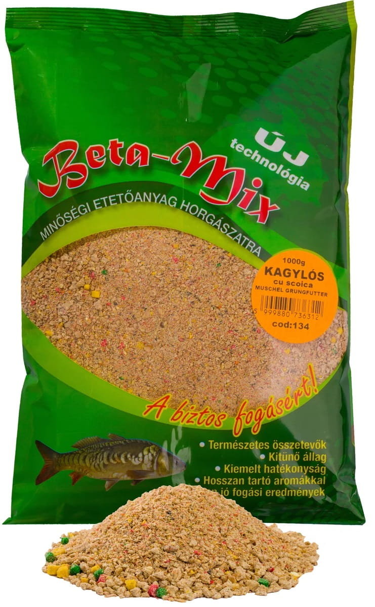 Zanęta wędkarska z pelletem Beta Mix małże / ryba 1kg - Beta Mix ...