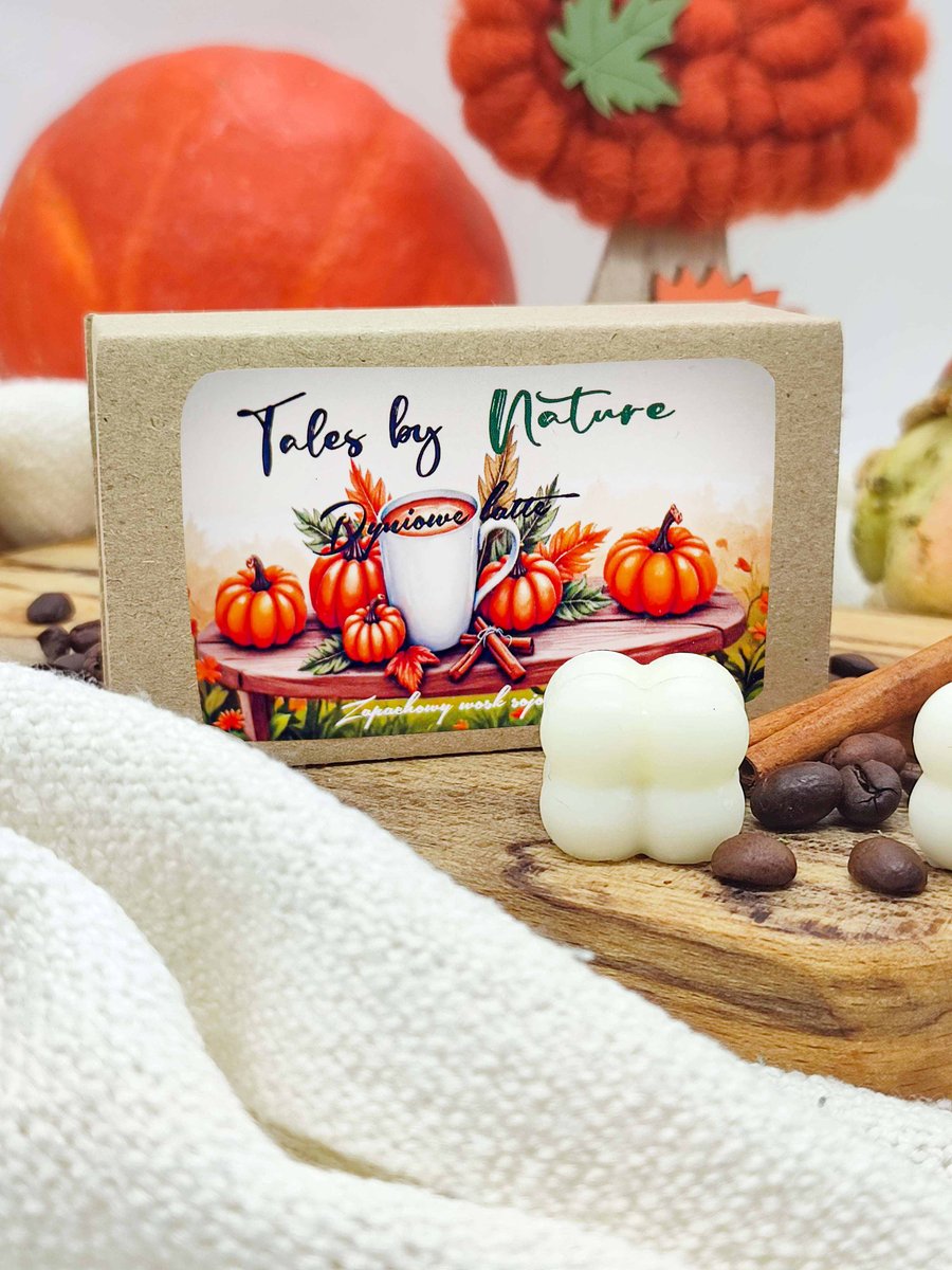 Zapachowy wosk sojowy do kominka Dyniowe latte jesieniara - Tales by Nature | Sklep EMPIK.COM