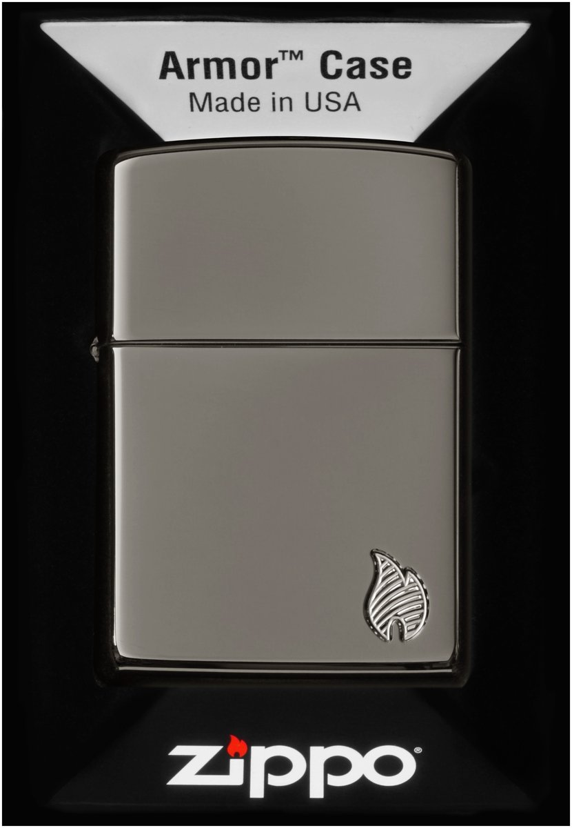 Zapalniczka ZIPPO ARMOR FLAME BLACK 60007341 Wiatroodporna - Inna marka ...