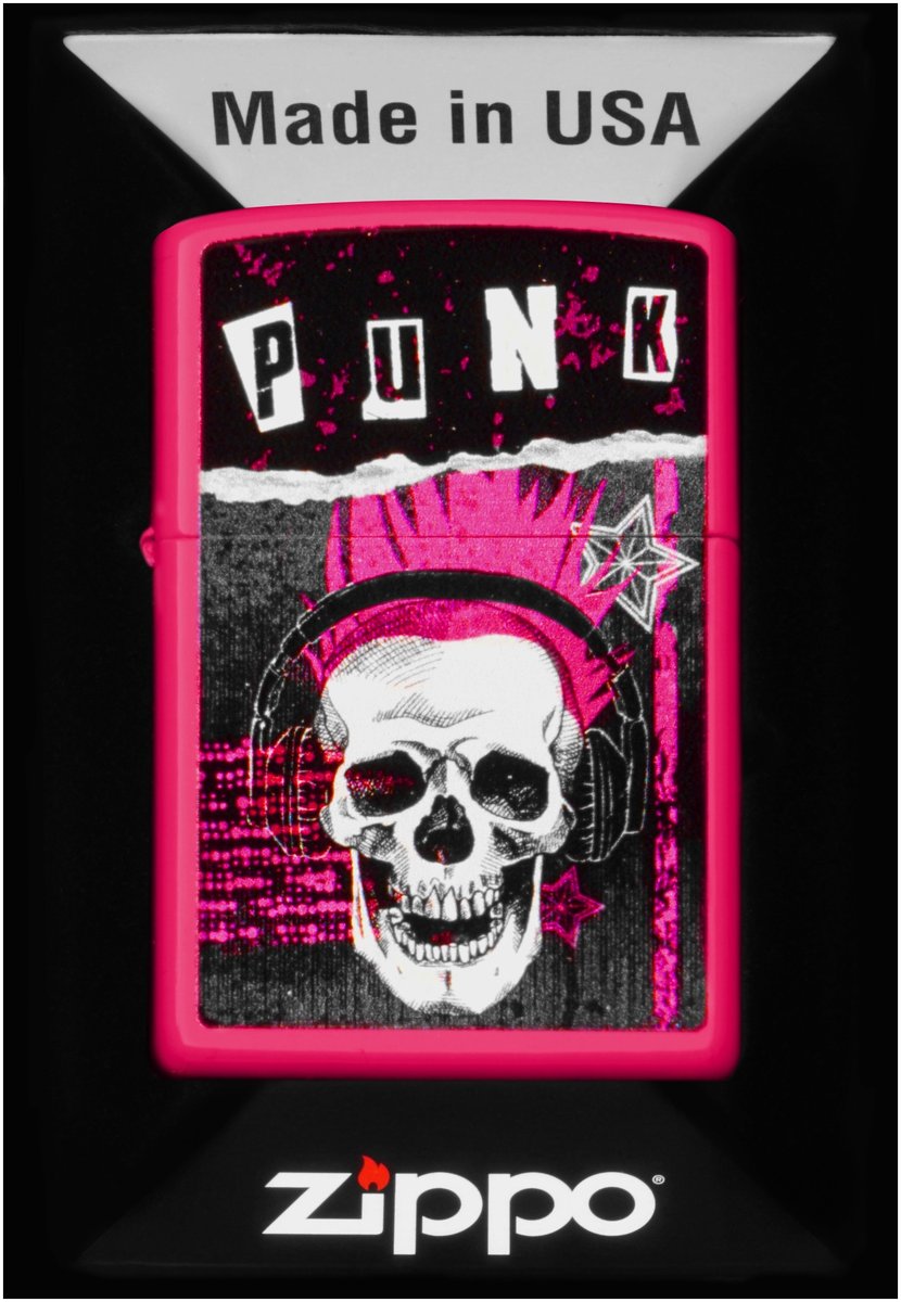 Zapalniczka ZIPPO PUNK SKULL DESIGN 60007342 Wiatroodporna - Inna marka ...