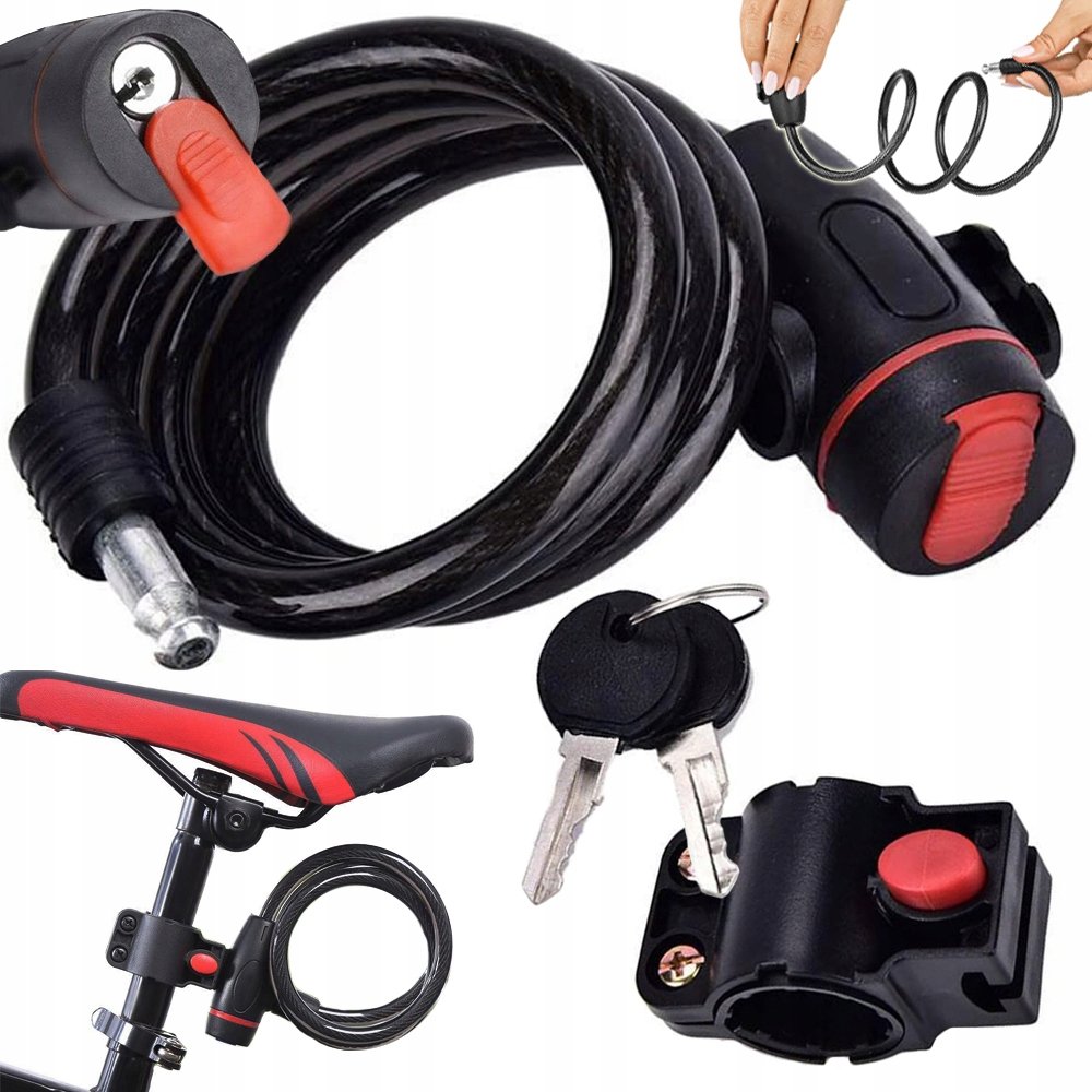ZAPI CIE ROWEROWE BLOKADA DO ROWERU ZABEZPIECZENIE NA KLUCZYK MOCNA LINKA - VERK GROUP | Sport ...