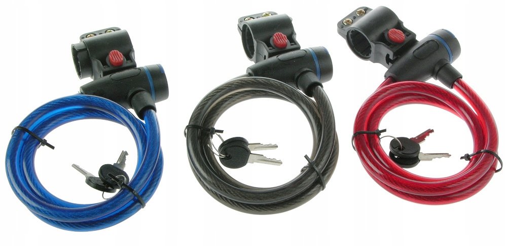 ZAPIĘCIE ROWEROWE Linka Do ROWERU Blokada Zatrzask Z Uchwytem Na Ramę 5028 - Inna marka | Sport ...