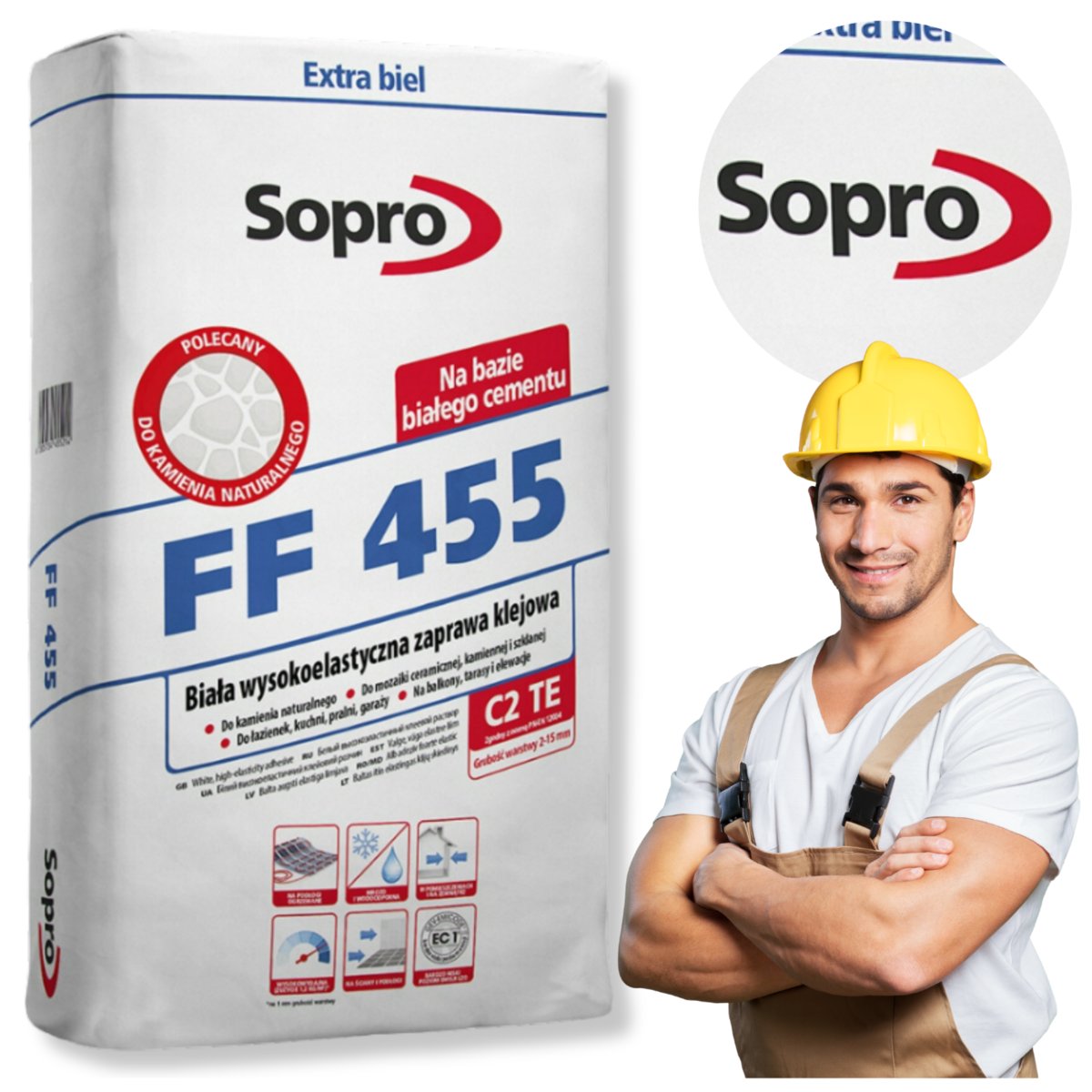 Zaprawa Klejowa Uniwersalna Wysokoelastyczna SOPRO FF 455 25 kg - Sopro | Sklep EMPIK.COM