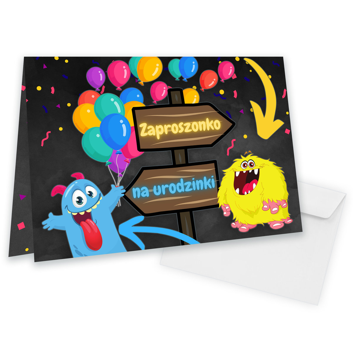 Zaproszenia Ogólne Stworki - 10 Sztuk - Szalony Kot | Sklep EMPIK.COM