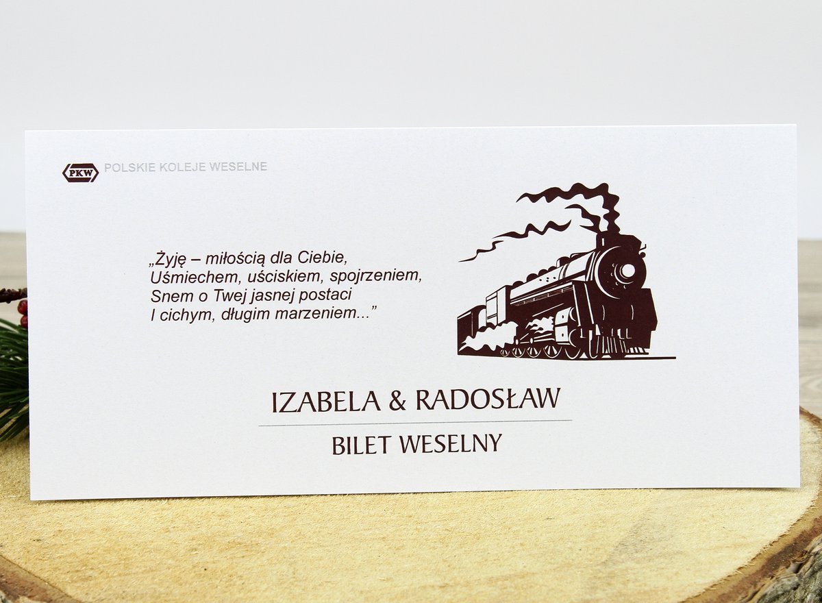 Zaproszenia ślubne – Bilet kolejowy, 10 sztuk - MAYA - Inna marka | Sklep EMPIK.COM