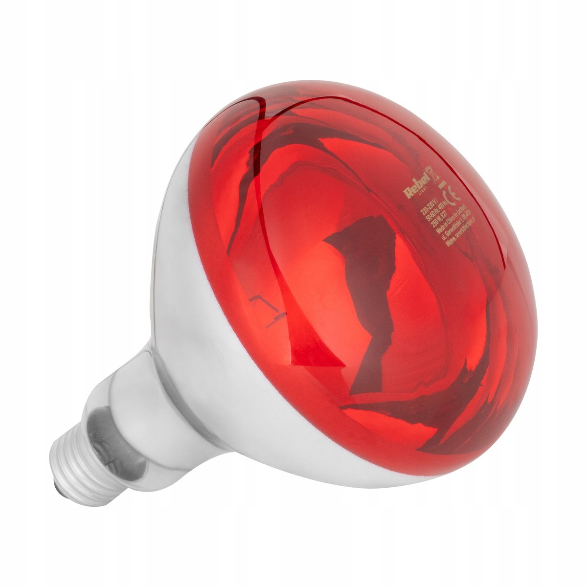 Żarówka lampa promiennik na podczerwień kwoka 150W czerwona R125 Rebel ...