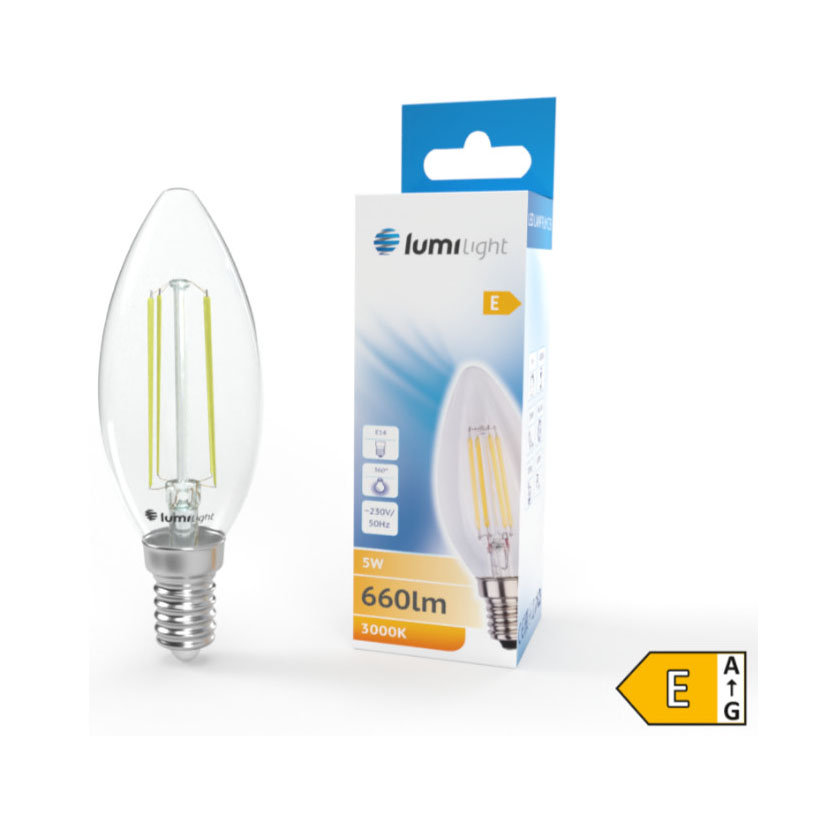 Żarówka Led E14 5W Świeczka Edison Retro Ozdobna - Lumilight | Sklep ...