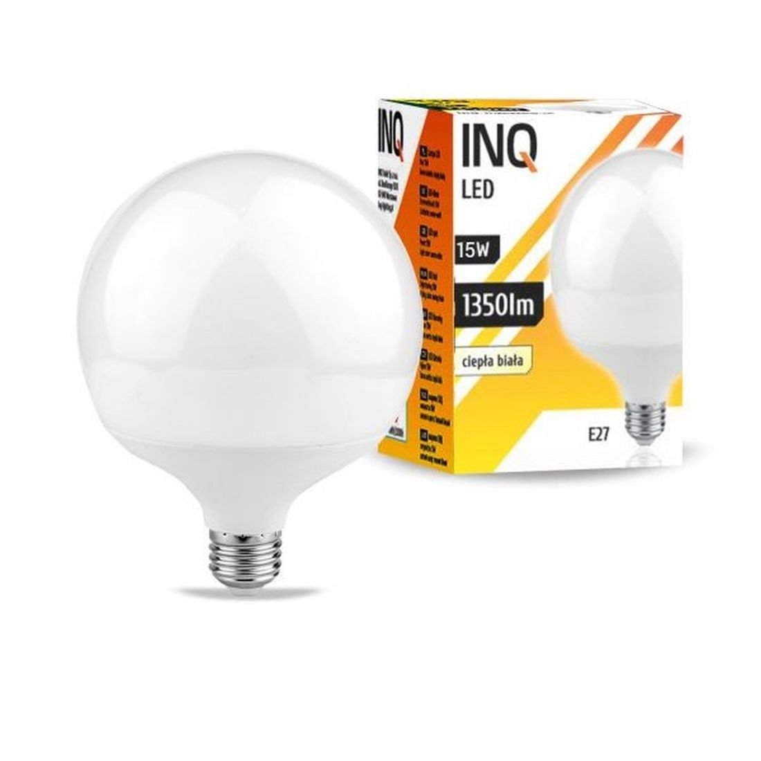 Żarówka LED INQ Deco Glob LDG060WW, E27, 15 W - INQ | Sklep EMPIK.COM Żarówka LED INQ Deco Glob LDG060WW, E27, 15 W - INQ | Sklep EMPIK.COM