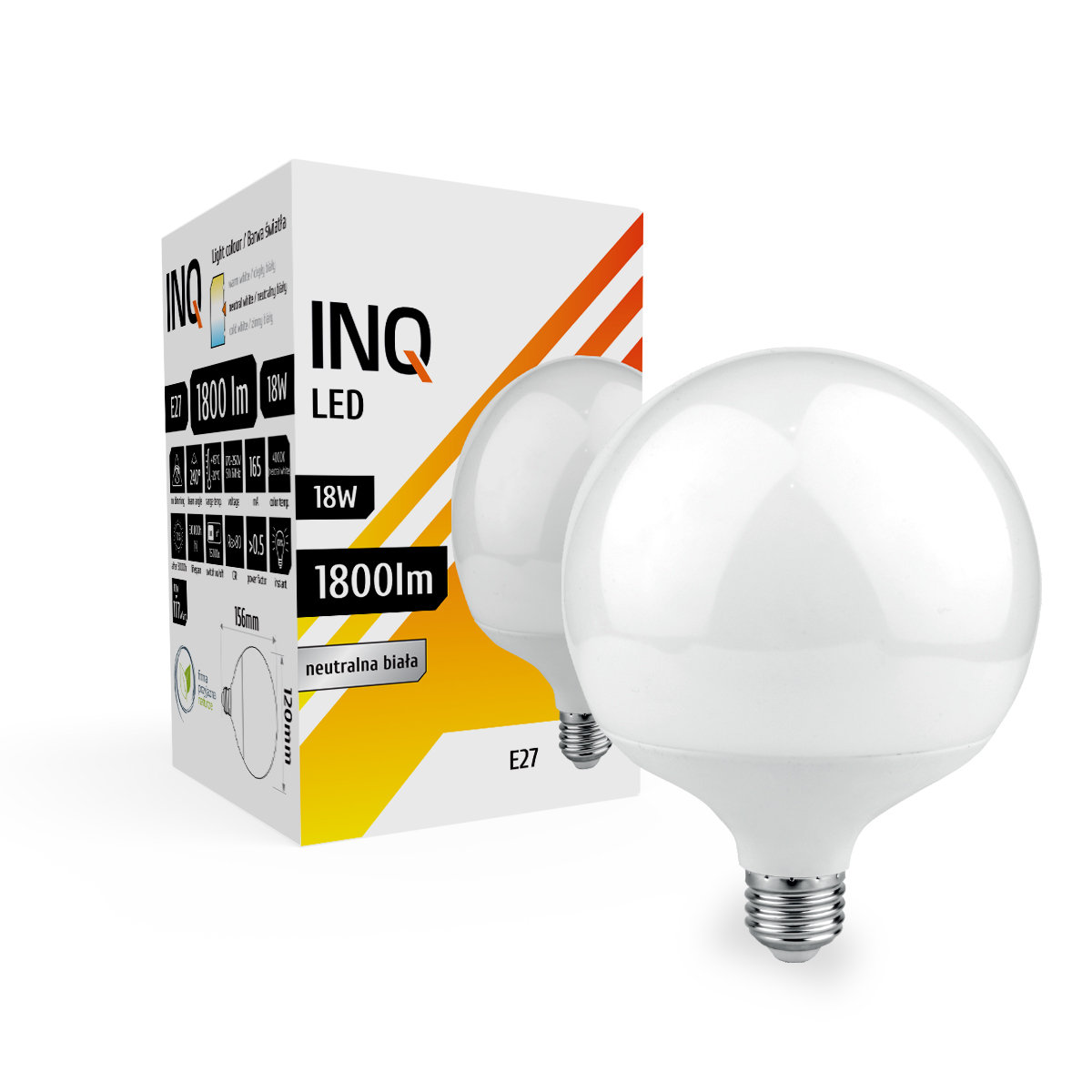 Żarówka LED INQ Deco LDG070NW, E27, 18 W, biała neutralna - INQ | Sklep ... Żarówka LED INQ Deco LDG070NW, E27, 18 W, biała neutralna - INQ | Sklep ...