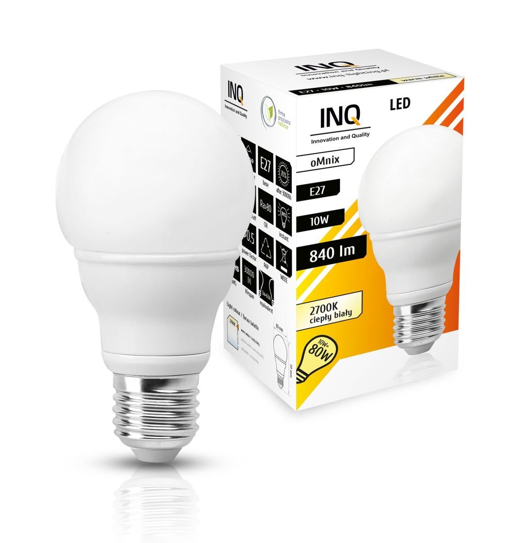 Żarówka LED INQ Omnix Bulb LA42WW, E27, 10 W - INQ | Sklep EMPIK.COM Żarówka LED INQ Omnix Bulb LA42WW, E27, 10 W - INQ | Sklep EMPIK.COM