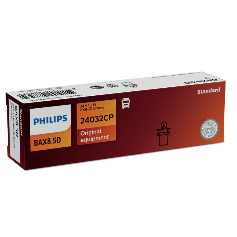 Żarówka PHILIPS BAX 8,5D (1 sztuka) brązowa 24V do pojazdów ciężarowych ...