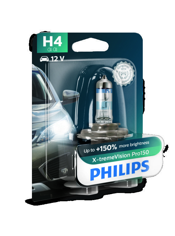 Żarówka PHILIPS H4 X-tremeVision Pro150 (1 sztuka) - Philips ...