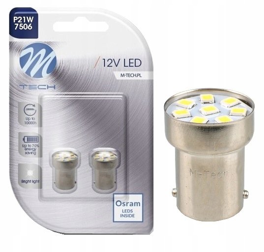 Żarówka R5w Ba15s Osram Led M-tech Retrofit G18 5007 White Biała - Inna ...