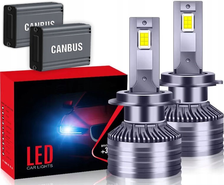 Żarówki LED H7 Canbus Diody X5 Aktywne Chłodzenie Super Mocne Komplet 2 szt - ACS | Motoryzacja ...