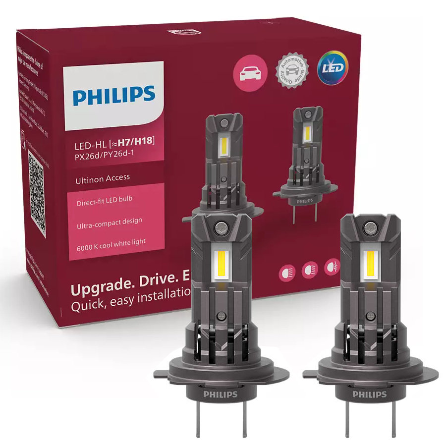 Żarówki LED H7 H18 PHILIPS Ultinon Access 6000K - Philips | Motoryzacja ...