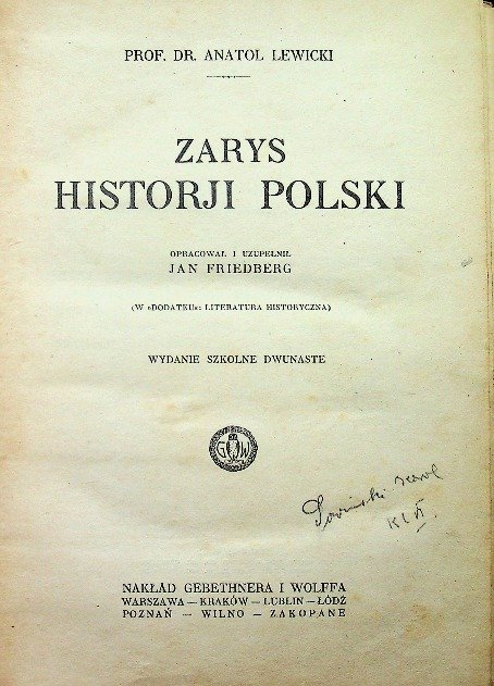Zarys Historji Polski 1925 r. - W opisie | Książka w Empik