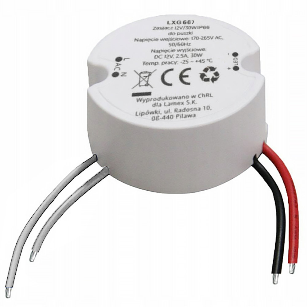 Zasilacz 24V/30W IP66 do puszki LTC - LTC | Sklep EMPIK.COM
