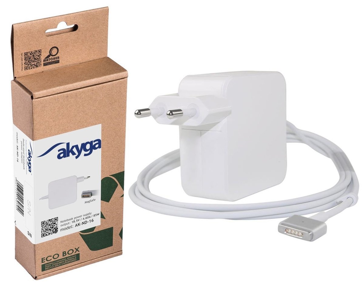 Zasilacz Apple Macbook, Magsafe L 14,5V 45W 3.1A - Akyga | Sklep EMPIK.COM Zasilacz Apple Macbook, Magsafe L 14,5V 45W 3.1A - Akyga | Sklep EMPIK.COM