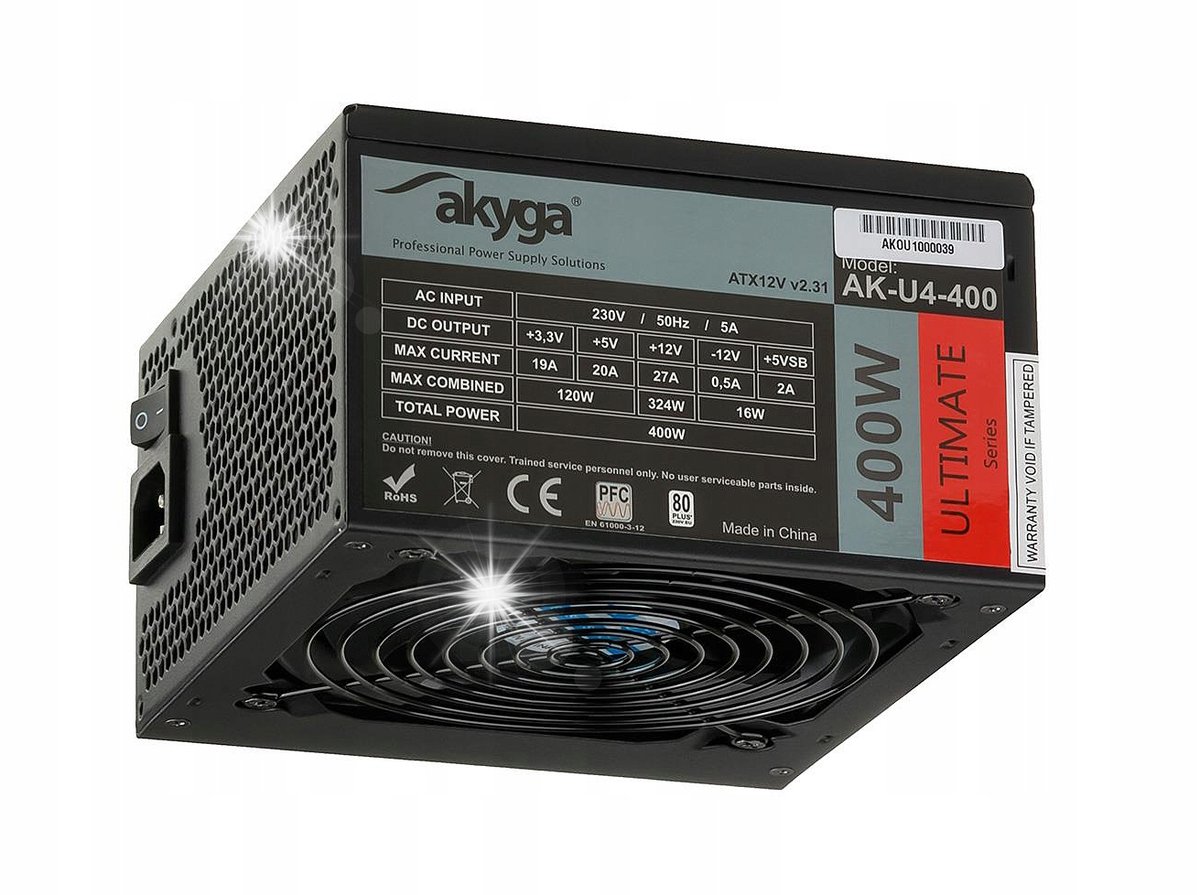 Zasilacz ATX Akyga Ultimate AK-U4-400 400W 80+ Bronze - Inna marka ...
