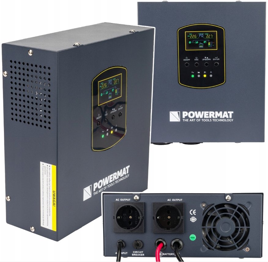 Zasilacz Awaryjny Ups Lcd 800Va 500W Przetwornica - Powermat | Sklep EMPIK.COM