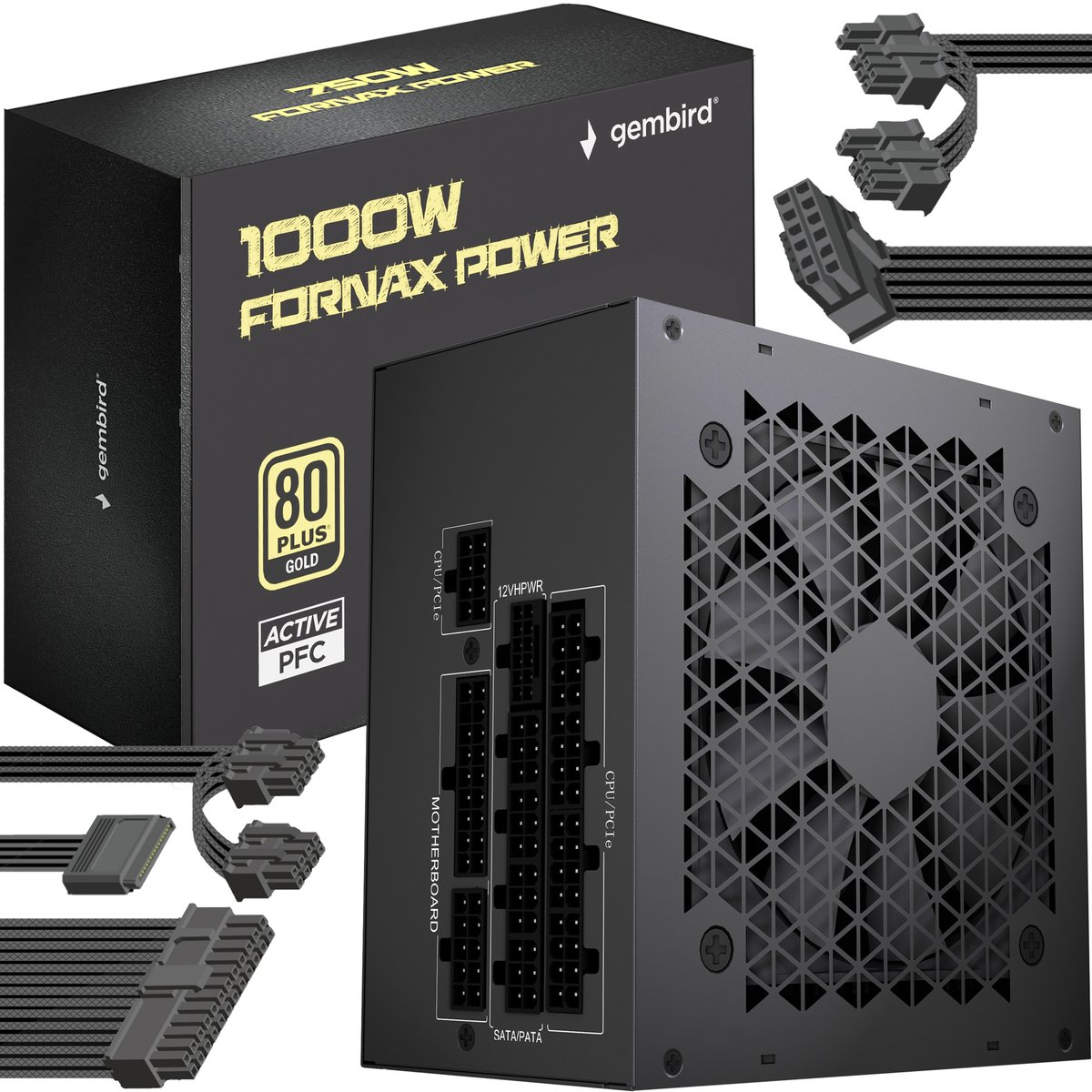 Zasilacz Do Komputera 1000W Modularny 80 Plus Gold Atx 3.1 12Vhpwr Rtx ...