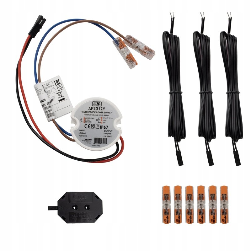 Zasilacz Dopuszkowy Led + Rozdzielacz + Kable - Gotowy Zestaw Ip67 Łazienka - MagicLED | Sklep ...