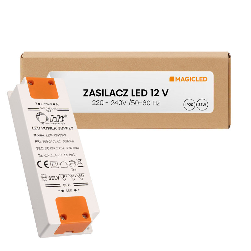 Zasilacz Kompaktowy Do Led 12V 33W 2,75A Ip20 - MagicLED | Sklep EMPIK.COM